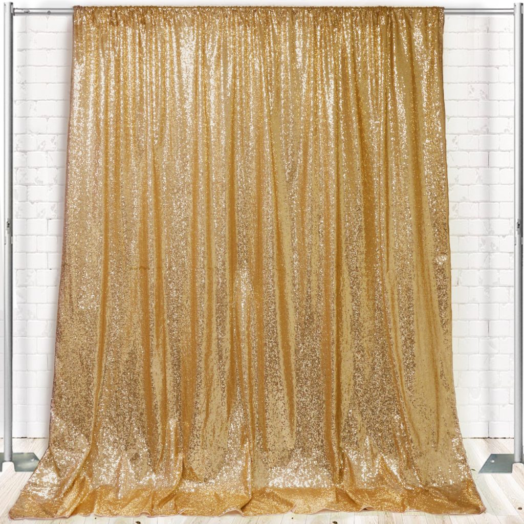 Gold Sequin Drapes – Twin Falls, Sun Valley Party Rentals, Event Decor ...