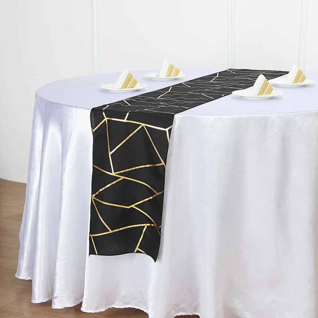 Black & Gold Gatsby Table Runners – Twin Falls, Sun Valley Party ...